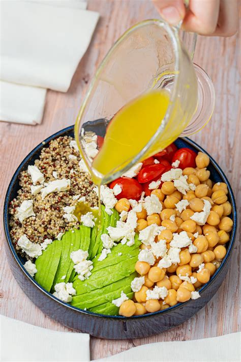 Quinoa Chickpea Salad With Avocado And Feta Go Cook Yummy