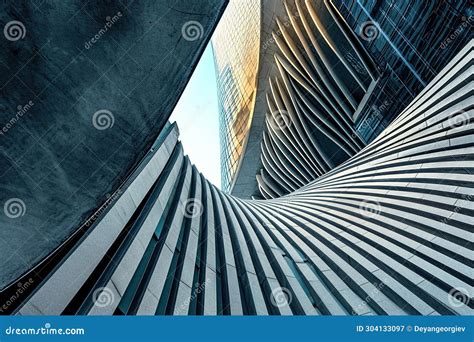 Abstract Patterns Formed By Urban Infrastructure And Architecture Stock