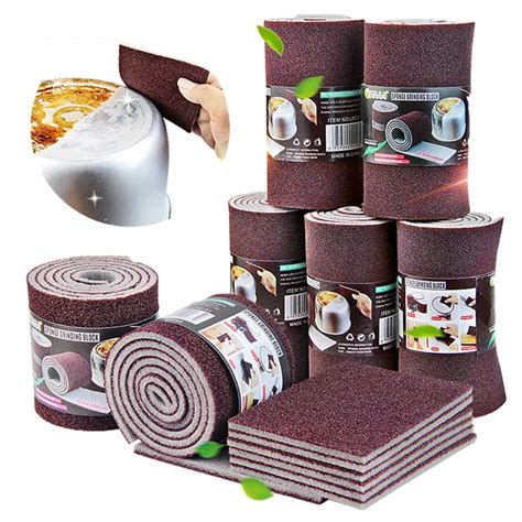 매직 카보런덤 나노 에머리 스폰지 카스피안 스톤 냄비 청소 브러시 녹 지우개 그릿 수세미 패드 냄비 청소 타월클리닝용 천 Aliexpress