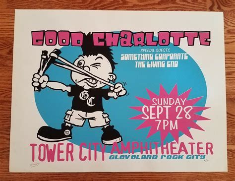 Good Charlotte Poster With Special Guests Something Corporate Cleveland