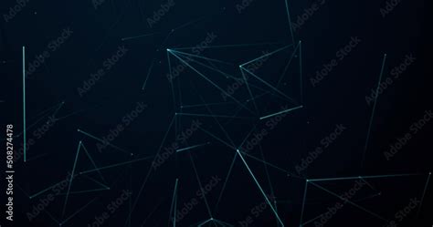 Abstract Looped Background With Plexus Transforming Glowing Lines The