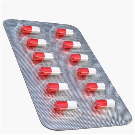 Capsules In Blister Pack 3d Model 9 Unknown Blend Fbx Obj Free3d