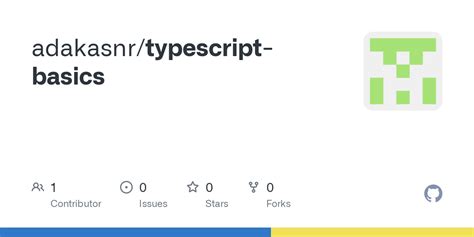GitHub Adakasnr Typescript Basics