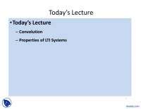 Properties Of Lti Systems And Convolution Signals And Systems Lecture Handout Docsity