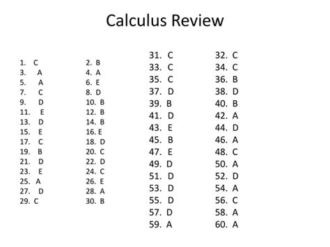 Calculus Final Exam Review Ppt