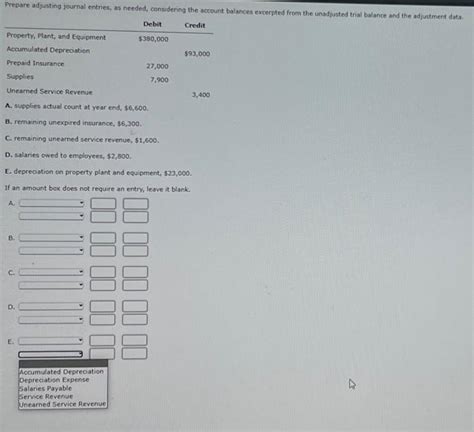 Solved Prepare Adjusting Journal Entries As Needed Chegg