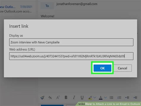 How To Attach A Link To An Email In Outlook Steps