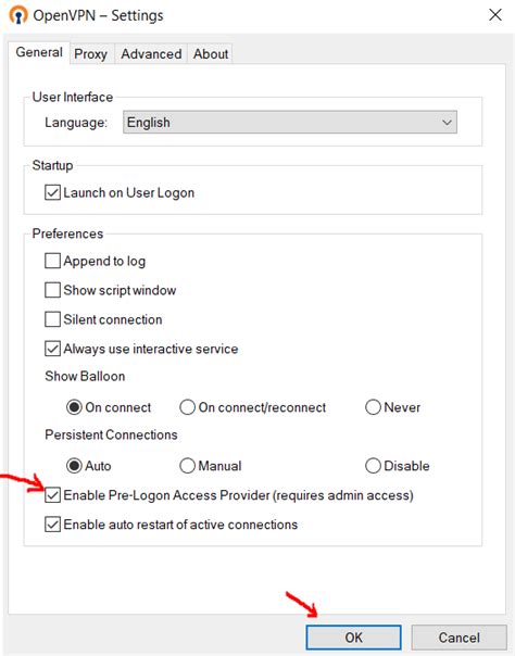 Access Server Configure Start Before Logon Sbl Pre Logon Access