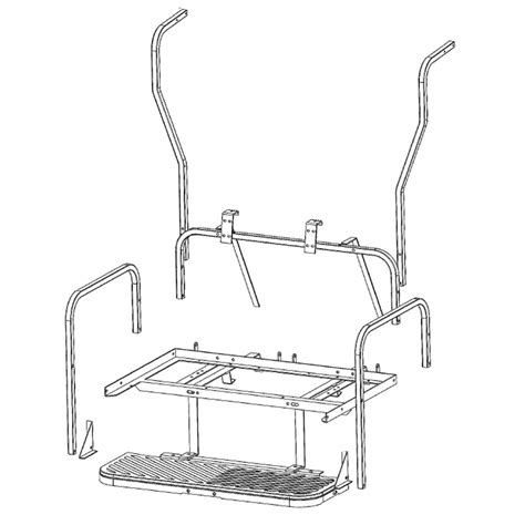 20005 Up Club Car Ds Gtw Mach 3 Flip Seat Frame