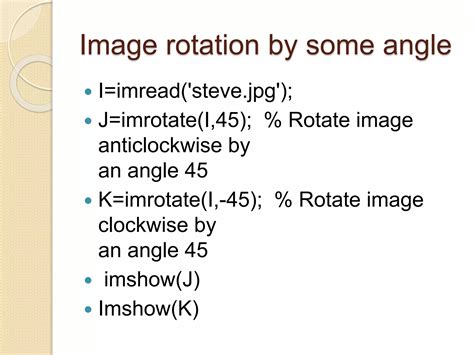 Image Processing Using MATLAB PPTX