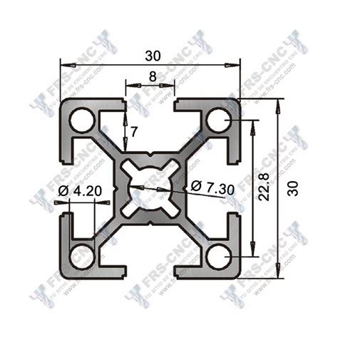 PERFIL ESTRUCTURAL ALUMINIO 30x30 Básico Comprar