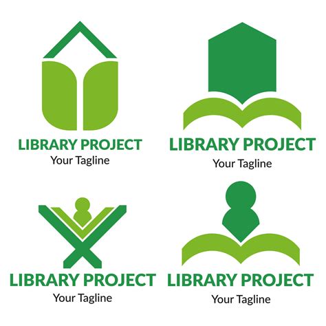 Conjunto De Plantilla De Logotipo De Biblioteca Vector En Vecteezy