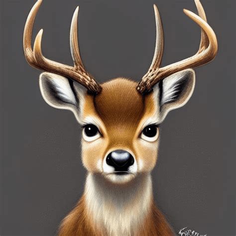 Cute And Adorable Cartoon Deer 4k · Creative Fabrica