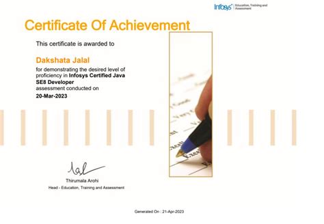 Dakshata Jalal On Linkedin Java Developer Share Infosys