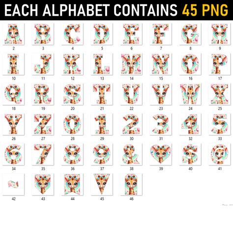 Giraffe Alphabet Letters Png Mr Alphabets