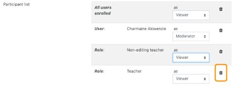 Advanced Participant Settings BigBlueButton