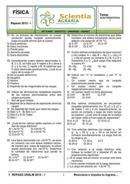 Electroestática Renzo Cuzco Udocz