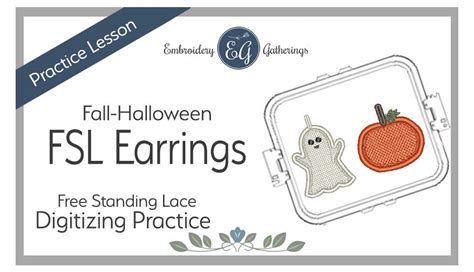 Fsl Fall Halloween Earrings — Embroidery Gatheringsembroidery Gatherings