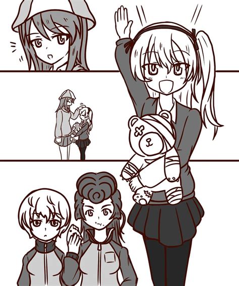 Shimada Arisu Boko Mika Youko And Yuri Girls Und Panzer Drawn By