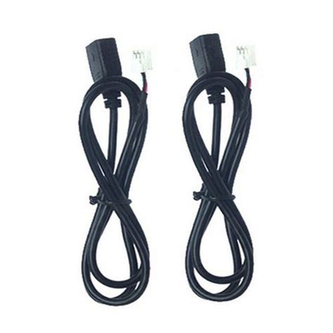 Generic 2 Pcs 4 Pin6 Pin Connector Usb Cable For Car Radio Stereo 75cm