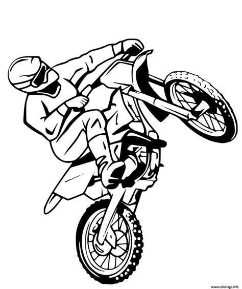 Coloriage Moto Cross Bike Dessin Motocross à imprimer Coloriage moto