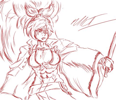 Rough Sketch Based On The Mod Baiken With Abs Original Art R