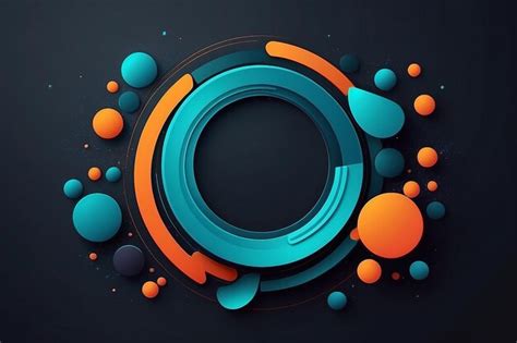Premium Photo Futuristic Abstract Background With Circular Shapes