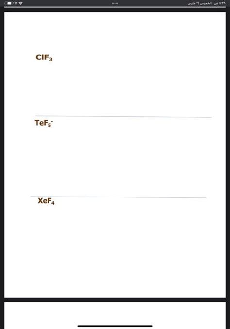 Solved Apply Vsper Model And Draw Mleculer Structure For The
