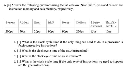 Solved 4 ﻿answer The Following Questions Using The Table
