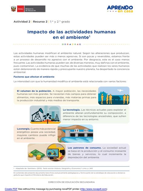 Impacto De Las Actividades Humanas En El Ambiente Pdf Software