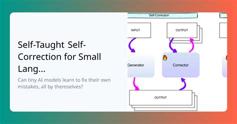 Self Taught Self Correction For Small Language Models Ai Research