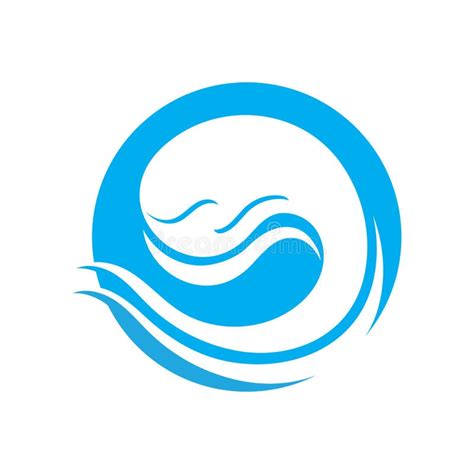 Wave Logo Graphic Symbols Of Ocean Or Flowing Sea Water Stylized For