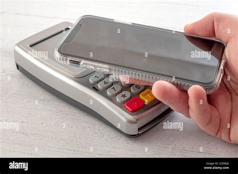 Contactless Payment Digital Wallet And Nfc Technology Conceptual Idea With Smartphone Making A