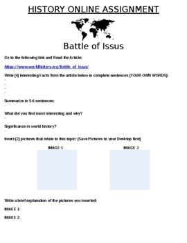 Battle Of Issus Mini Research Online Assignment By Northeast Education