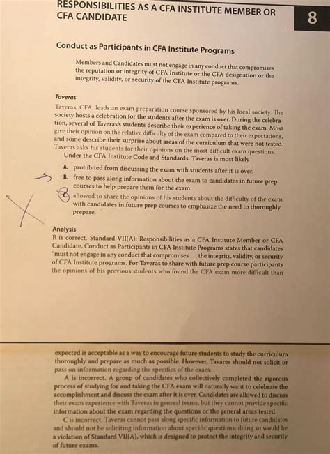 Ethics Responsibilities As Cfa Member Or Candidate R Cfa