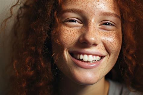 Premium Photo Young Redhead Girl Smiles With Freckled Face Premium Photo Young Redhead Girl Smiles With Freckled Face