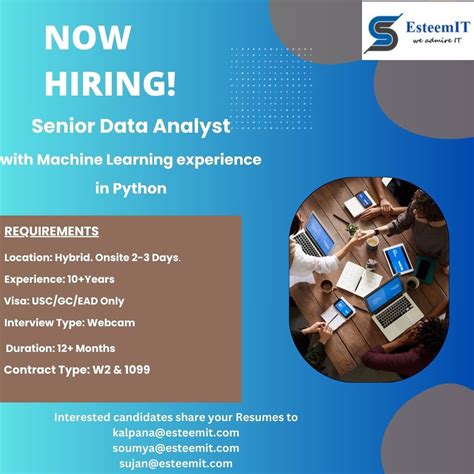 Esteemit On Linkedin Dataanalysts Seniordataanalysts Dataanalyst Dataanalystjobs…