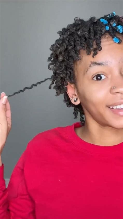 Pipe Cleaner Curls On Microlocs ️ Locs Hairstyles Sister Locs On Short Hair Short Dreadlocks