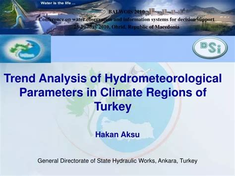 Ppt Trend Analysis Of Hydrometeorological Parameters In Climate Regions Of Turkey Powerpoint