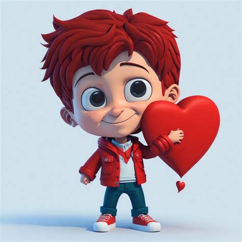 Premium Ai Image Cute Boy Cartoon Boy Love Icon Image Cute Comic