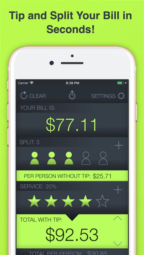 Tip Calculator Tap Tip для Iphone — Скачать