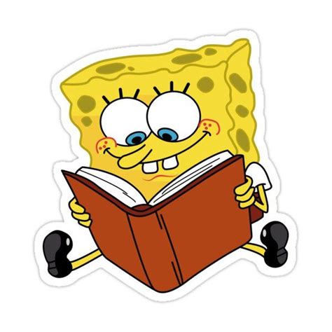 Reading Spongebob Sticker For Sale By Hotchilipeppers In 2025