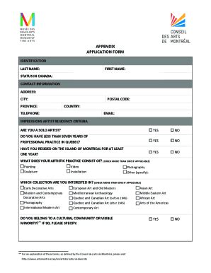 Fillable Online APPENDIX APPLICATION FORM Fax Email Print PdfFiller