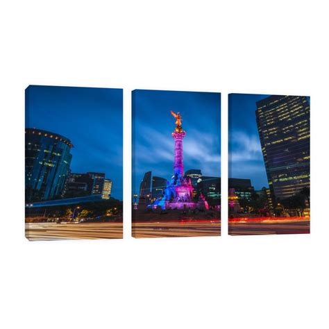 Cuadro Canvas Revolution Tríptico Vertical Ángel de Noche Piezas Coppel