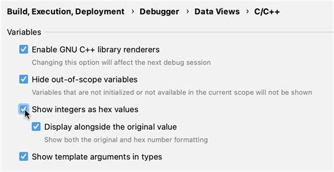 Hexadecimal View CLion Documentation