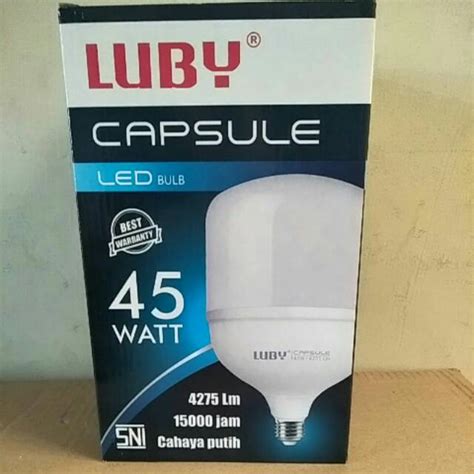 Jual Lampu Bohlam Lampu LED Luby Led Capsule 45 Watt Super Terang Shopee Indonesia