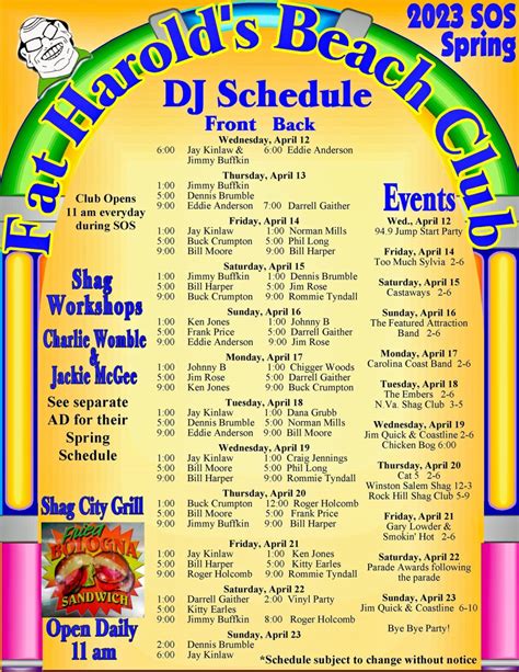Sos Week Fat Harolds Ocean Drive Nmb