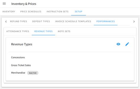 Manage Post Show Revenue Types Momentus Support Center