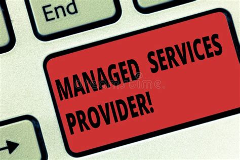 Handwriting Text Managed Services Provider Concept Meaning It Service Company That Offers