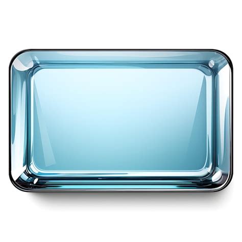 Premium Ai Image Elegant Clear Glass Dinner Plate Rectangular Shape